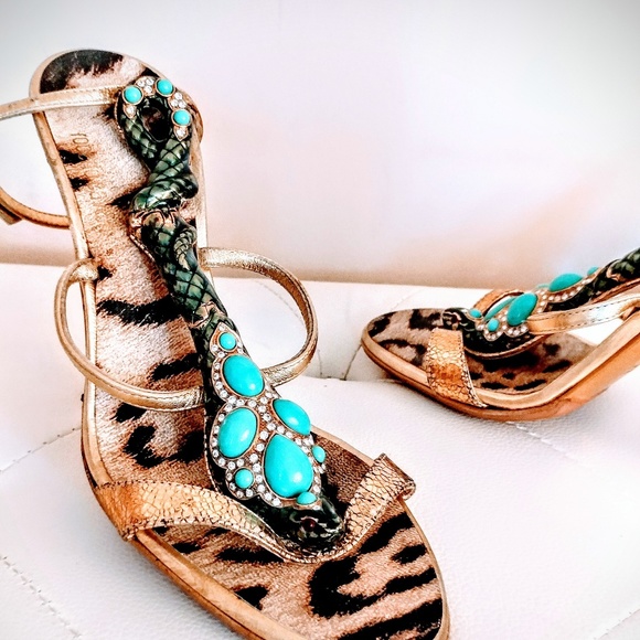 Roberto Cavalli | Shoes | Hp Cavalli Snake Head Strappy Sandals | Poshmark